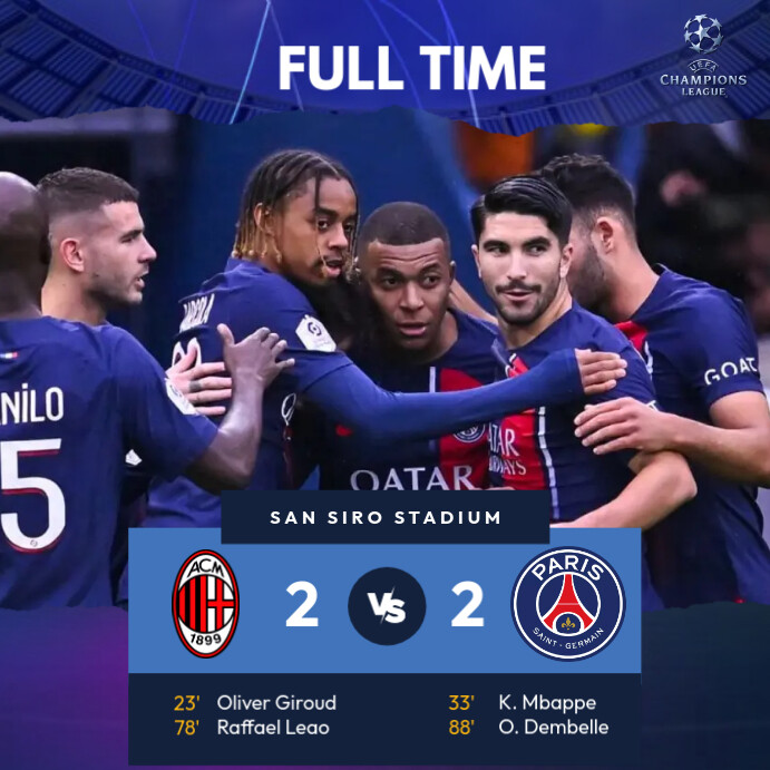 Plantilla de full time soccer template | PosterMyWall