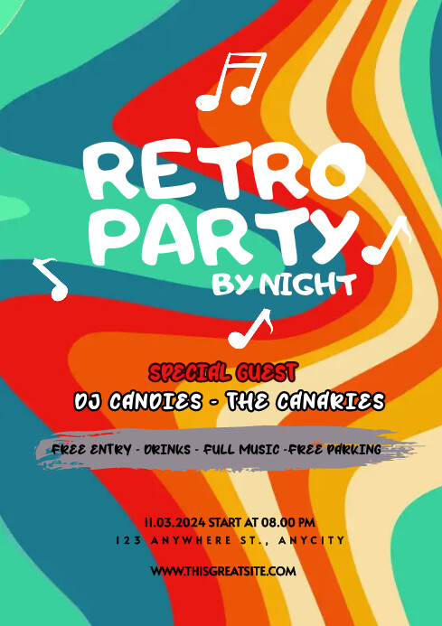 Copy of Fullcolor of retro Party | PosterMyWall