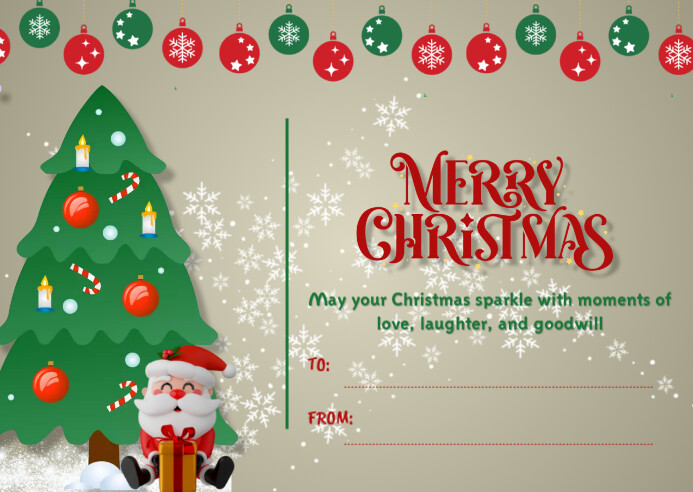 Fun & Colorful Christmas Greeting Envelope Card Template | PosterMyWall
