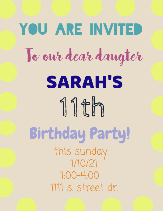 fun birthday flyer Template | PosterMyWall