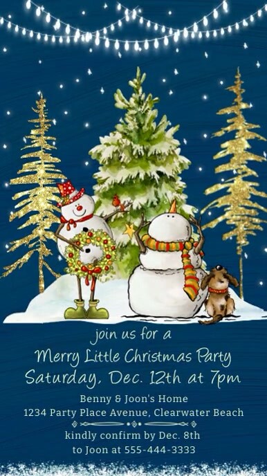Fun Christmas House Party Invitation Template | PosterMyWall
