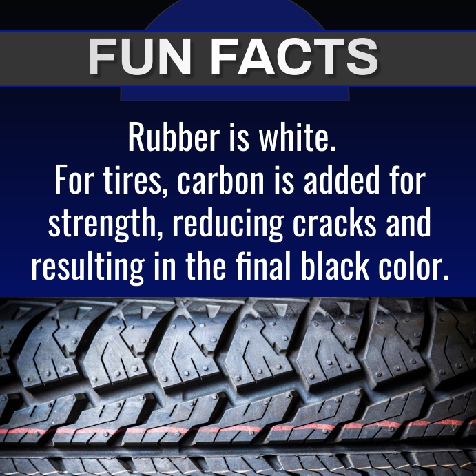 Fun facts: rubber tire has carbon Template | PosterMyWall