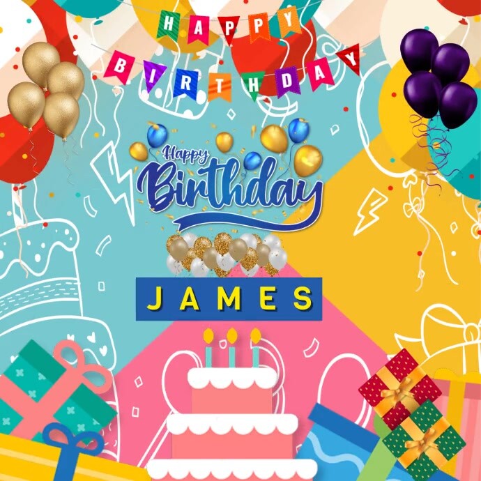 Fun Happy Birthday Greeting Card Template | PosterMyWall