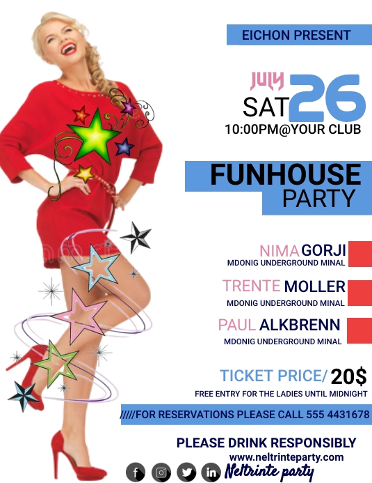 Copy of Fun house party flyer | PosterMyWall