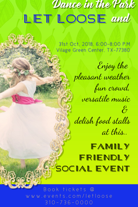 fun in the park event Template | PosterMyWall