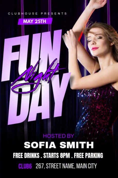 Plantilla de Fun Night Party | PosterMyWall