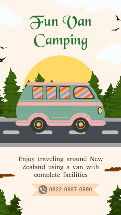 Copy of fun van camping | PosterMyWall