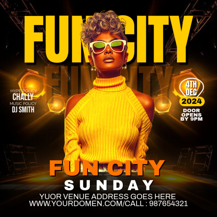 Funcity Sunday Template | PosterMyWall
