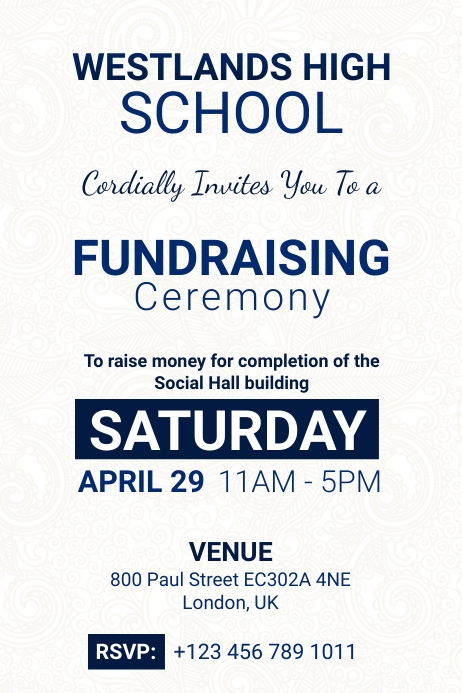 Plantilla de fundraising invitation poster | PosterMyWall