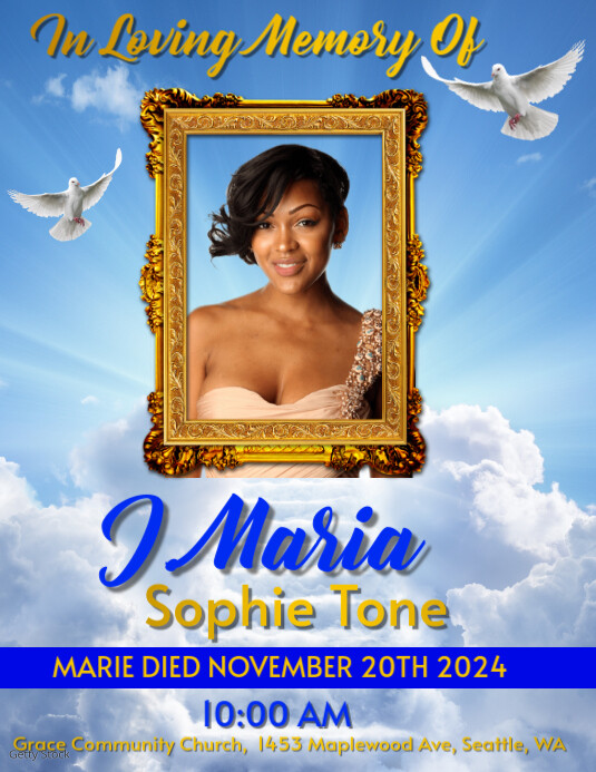 Modèle funeral, obituary, memorial flyer design | PosterMyWall