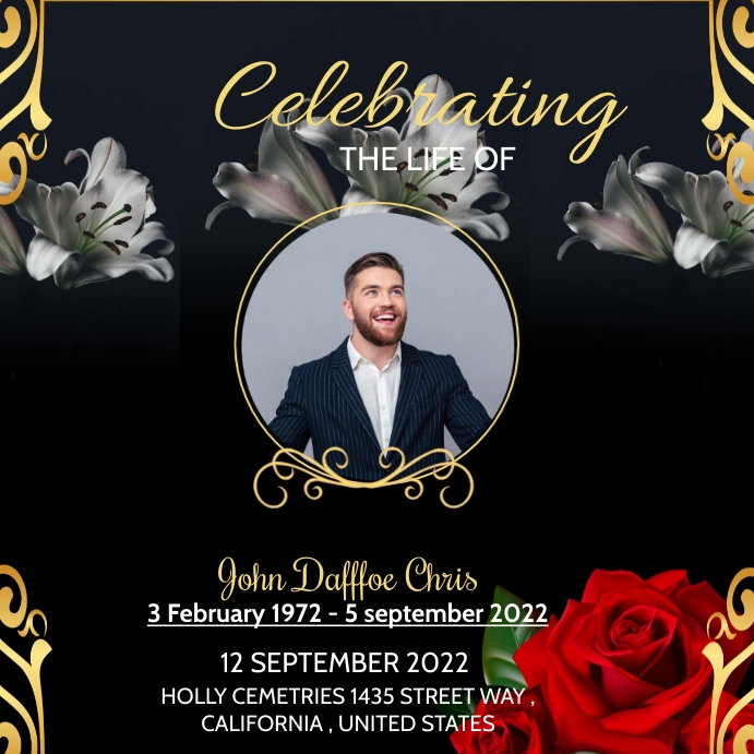 FUNERAL (5) Template | PosterMyWall