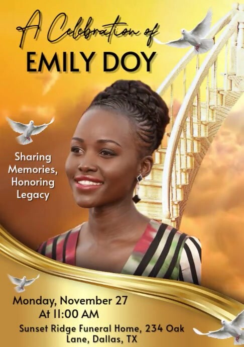 Funeral Animated Flyer Template | PosterMyWall