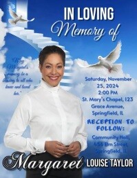 rest in peace funeral announcement flyer poster ad design Template ...