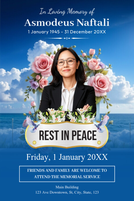 Funeral Announcement Banner Template | PosterMyWall