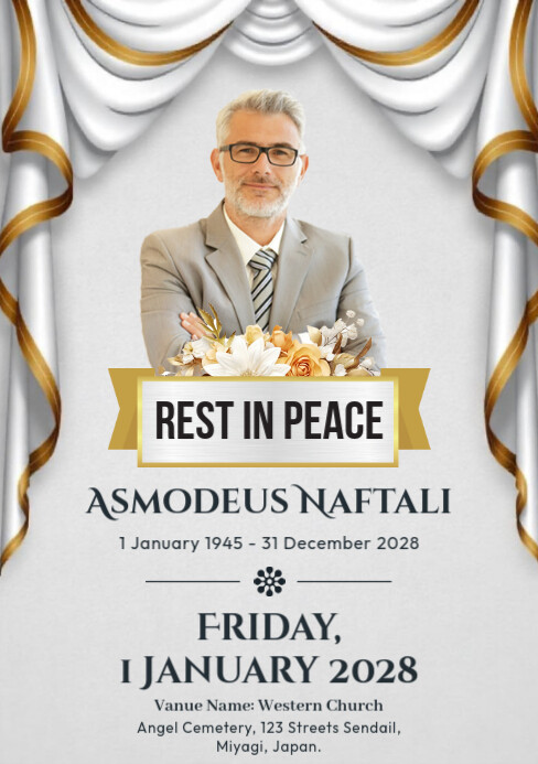 Funeral Announcement Template | PosterMyWall