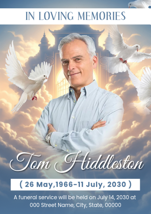 Funeral Announcement Template | PosterMyWall