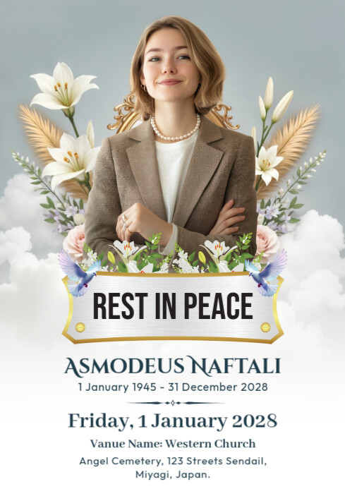Funeral Announcement Template | PosterMyWall