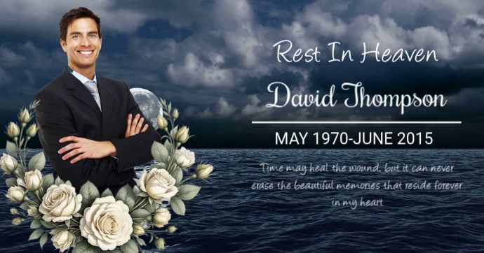 Funeral Announcement Facebook Post Template | PosterMyWall