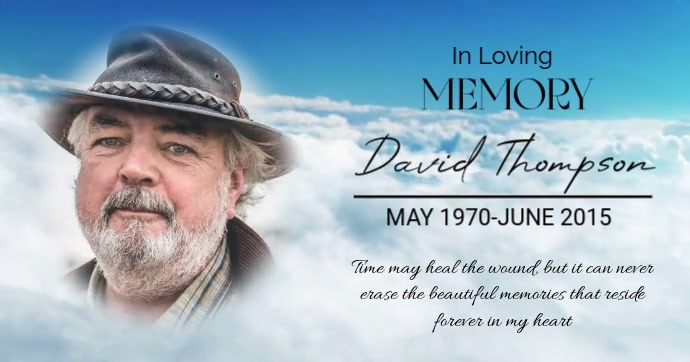 Funeral Announcement Facebook Video Template | PosterMyWall