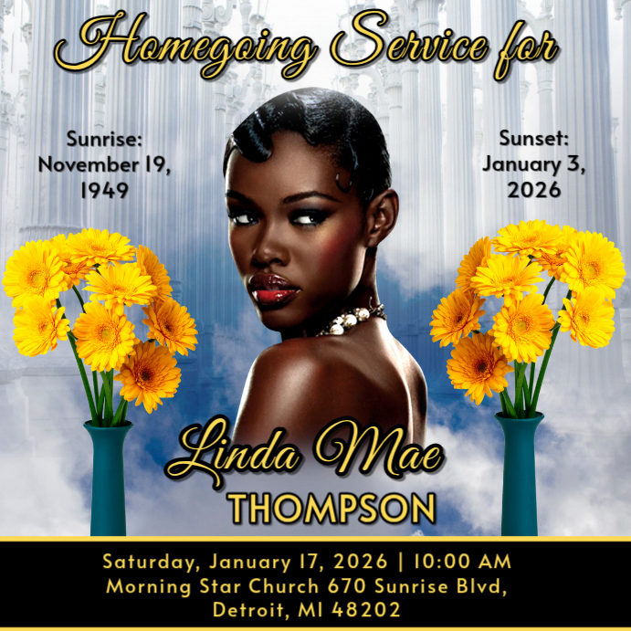 Funeral Announcement Flyer, Memorial Announcement Flyer, Rest In Peace ...