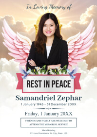 Funeral Announcement Poster Template | PosterMyWall