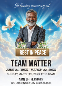 Funeral Announcement Flyer Template | PosterMyWall
