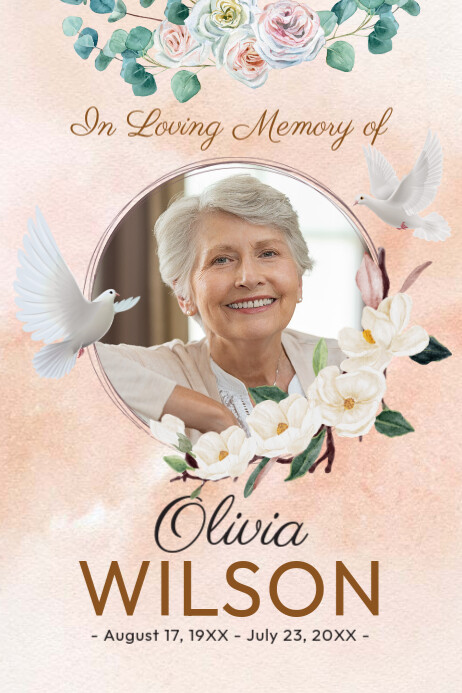 Funeral Announcement Flyer Template | PosterMyWall