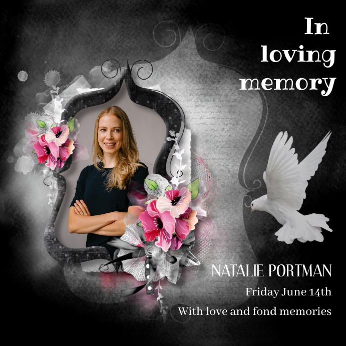 Funeral Announcement Instagram post (1) Template | PosterMyWall