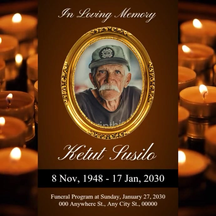 Funeral Announcement Instagram Post Template | PosterMyWall