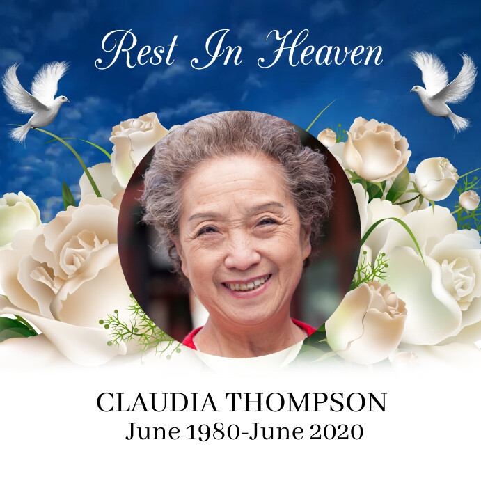 Funeral Announcement Instagram Post Template | PosterMyWall