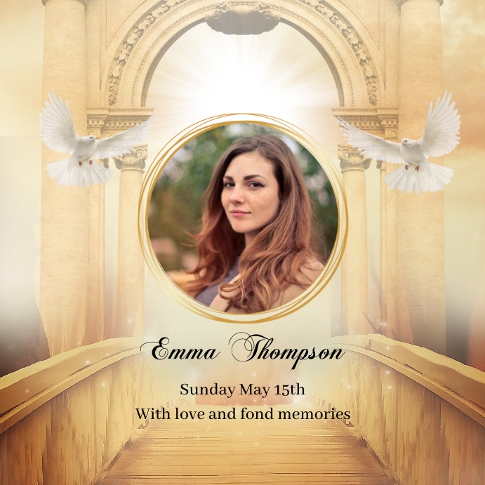Funeral Announcement Instagram Post Template | PosterMyWall