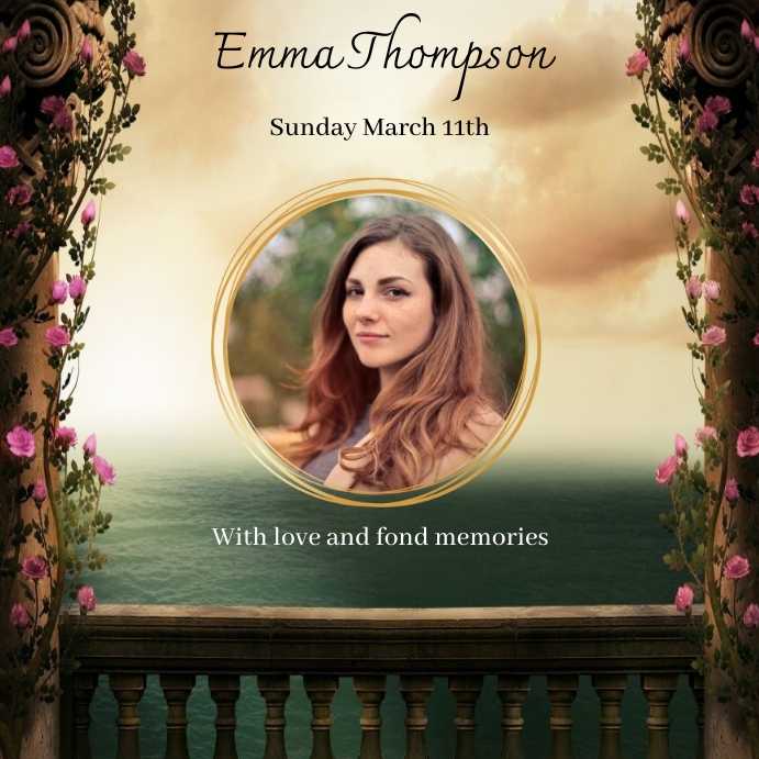 Funeral Announcement Instagram Post Template | PosterMyWall