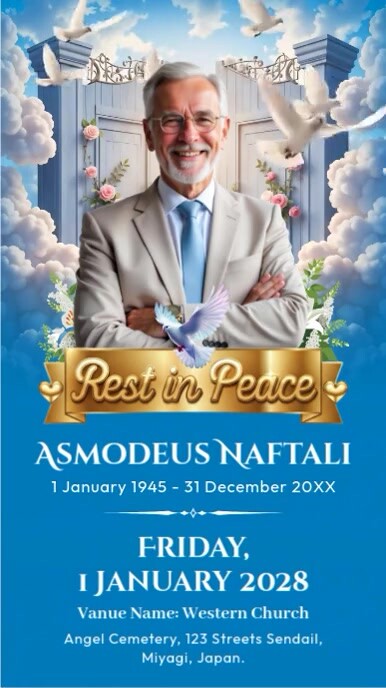 Funeral Announcement Instagram Story Template | PosterMyWall