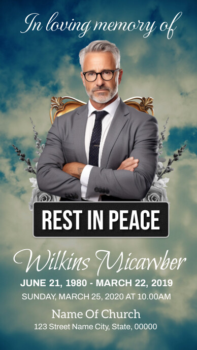 Funeral Announcement Instagram Story Template | PosterMyWall