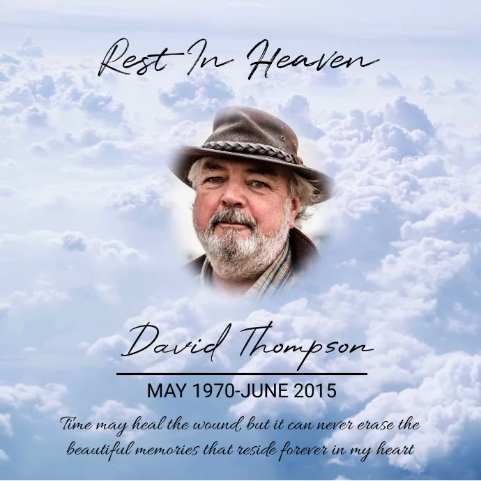 Funeral Announcement Instagram Video Template | PosterMyWall