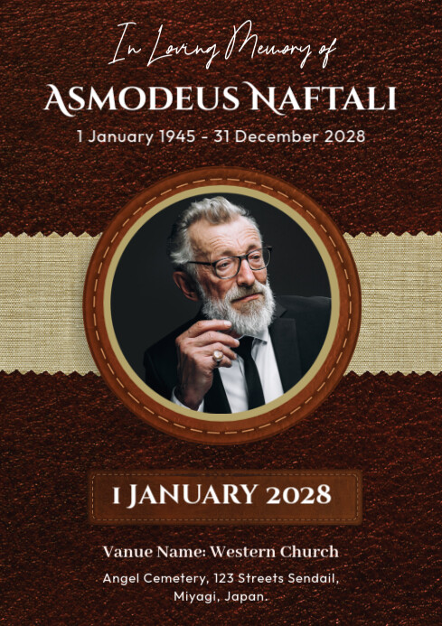 Plantilla de Funeral Announcement Poster | PosterMyWall