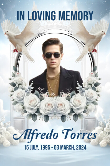 Funeral Announcement Poster Template | PosterMyWall