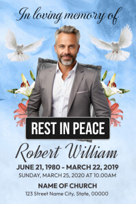 Death and Funeral Announcement poster Template | PosterMyWall