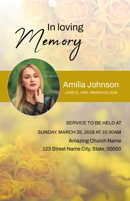 Funeral Announcement Template | PosterMyWall