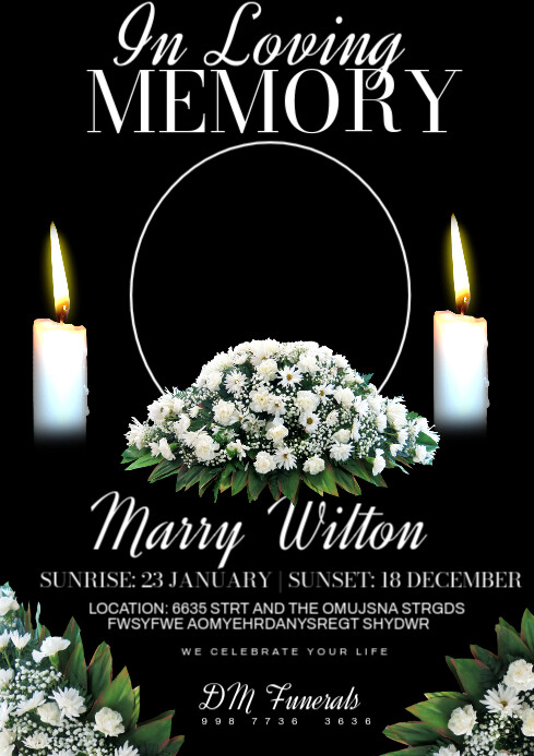 funeral board Template | PosterMyWall