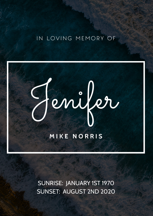 funeral card Template | PosterMyWall