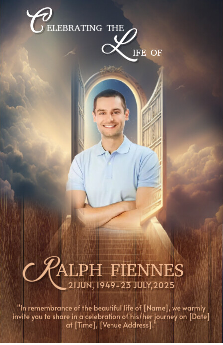 Funeral card template background of heaven | PosterMyWall