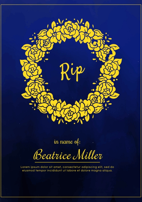FUNERAL CARD TEMPLATE | PosterMyWall