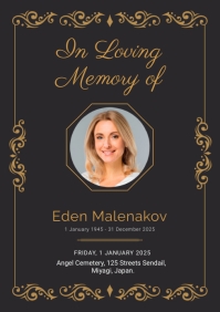FUNERAL CARD TEMPLATE | PosterMyWall