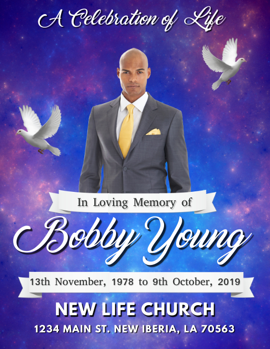 Copy of FUNERAL CHURCH FLYER TEMPLATE | PosterMyWall
