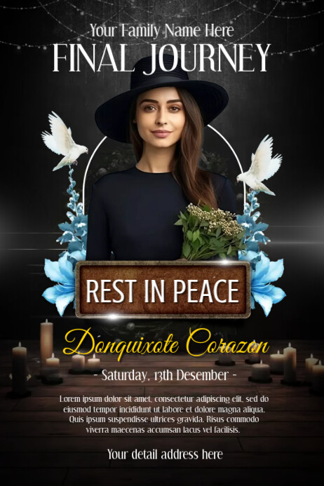 Funeral Day Flyer or Poster Template | PosterMyWall
