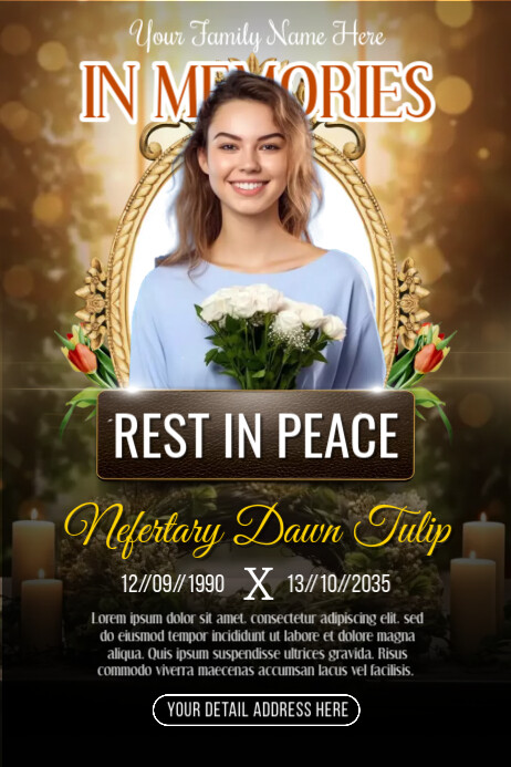 Funeral Day Flyer or Poster Template | PosterMyWall