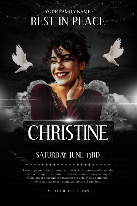 Funeral Day Flyer or Poster Template | PosterMyWall
