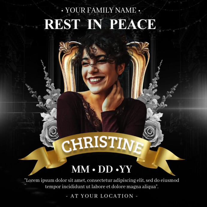 Funeral Day Instagram Post Template | PosterMyWall