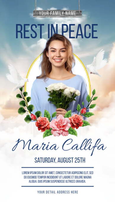 Funeral Day Instagram Stories Template | PosterMyWall